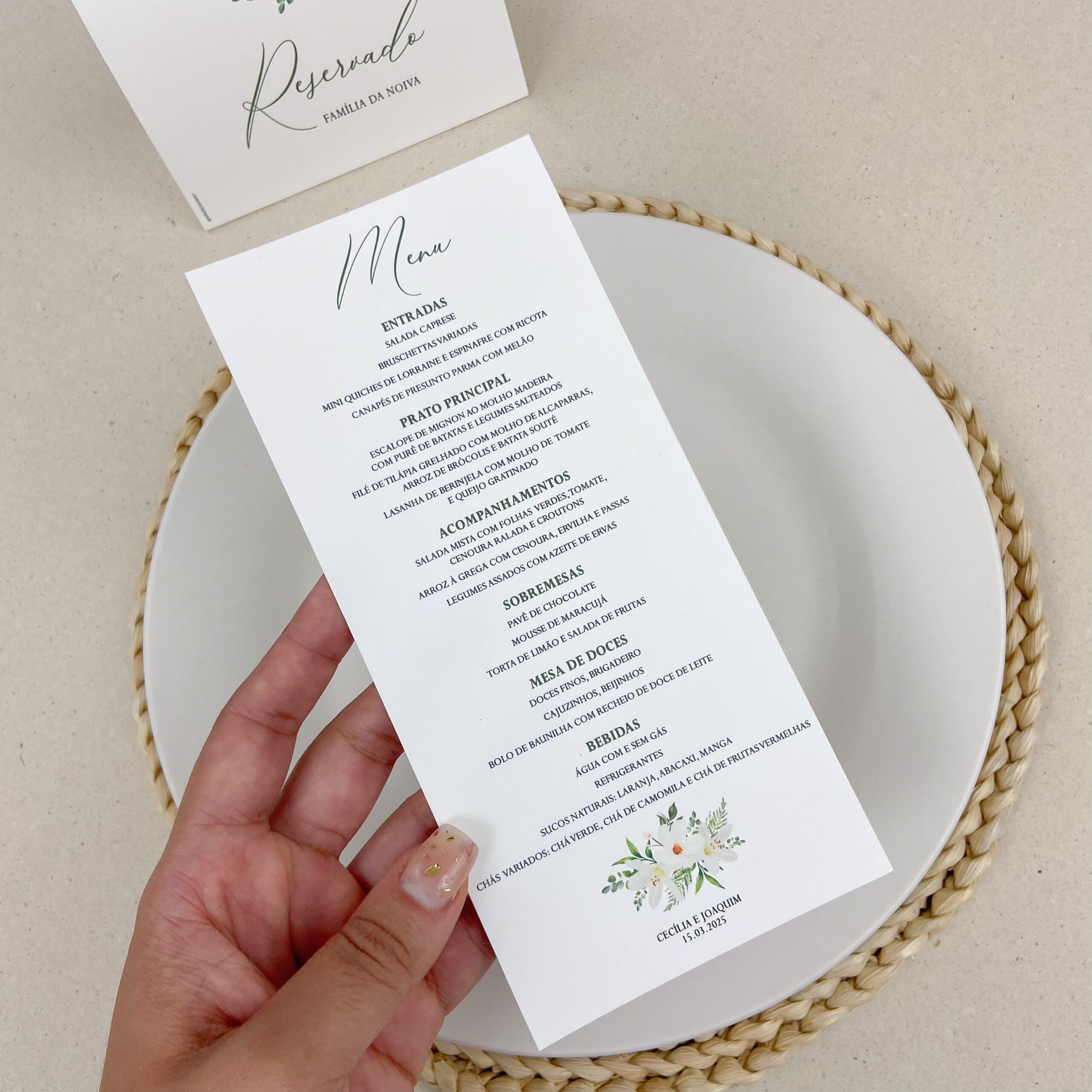 Menu individual / Menu de mesa — Apaixonário